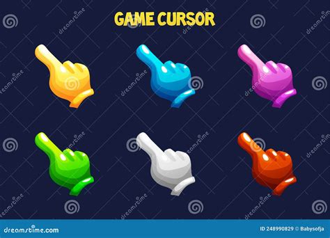 Colored Hands Cursors Icons For Game Ui Stock Vector Illustration Of Click Pointing 248990829 Colored Hands Cursors Icons For Game Ui Stock Vector Illustration Of Click Pointing 248990829