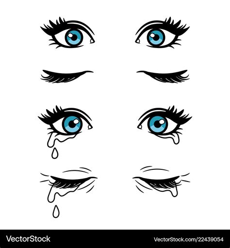 Cartoon Female Eyes Royalty Free Vector Image Vectorstock