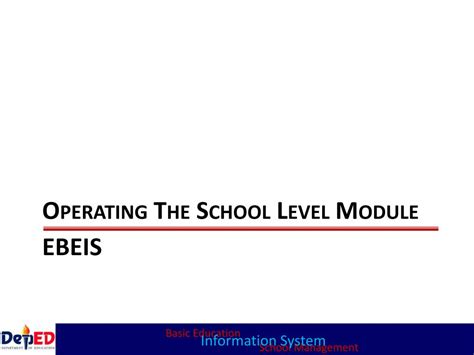 Ppt Enhanced Basic Education Information System Ebeis Powerpoint Presentation Id 3285886