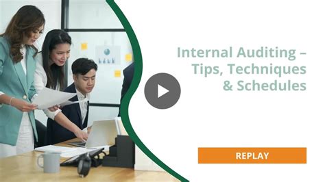 Internal Auditing Tips Techniques And Schedules