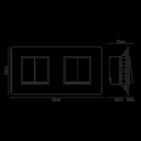 Kew Double 4x Rocker Switch Antique Brass White Switches And Dimmers