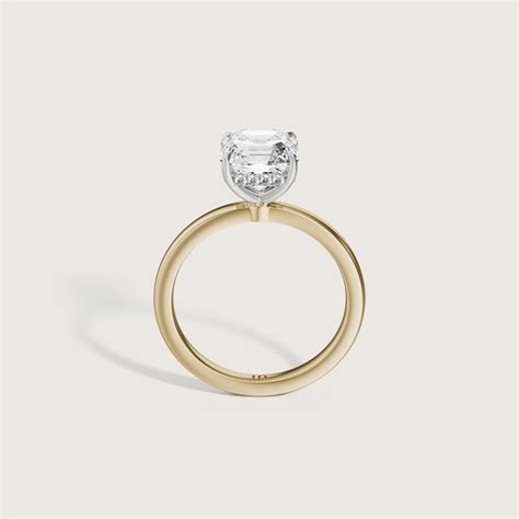 Bianca Asscher Solitaire Hidden Halo Lindelli