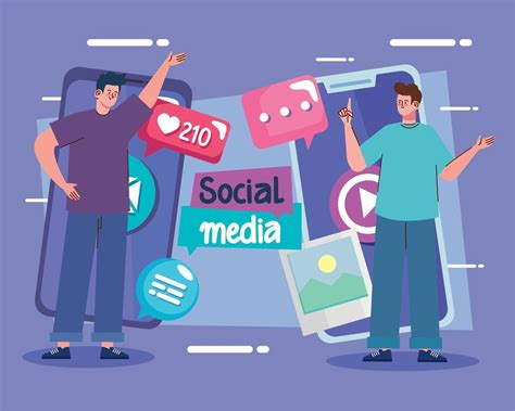 Chicos Usando Redes Sociales 10480052 Vector En Vecteezy
