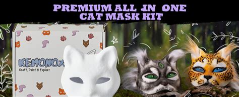 Pre Felted Therian Cat Mask Kit Set Of 2 With Fleeced