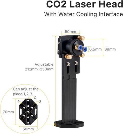 Dytcfly Co2 Laser Head Set With Water Cooling Interface India Ubuy