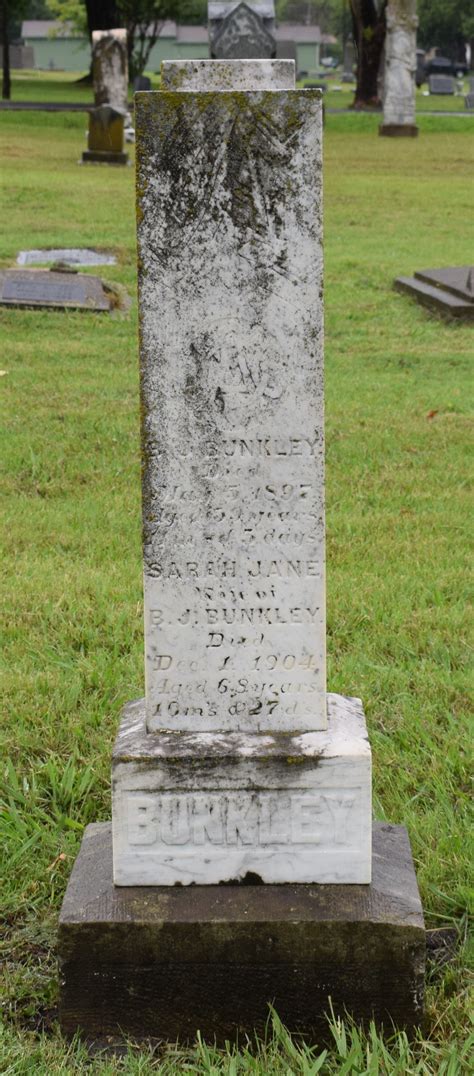 Sarah Jane Brewer Bunkley 1835 1904 Mémorial Find A Grave