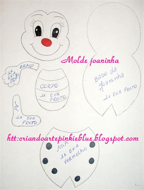 Eu Amo Artesanato Molde De Joaninha