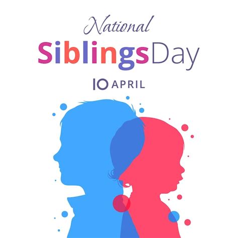 Premium Vector National Siblings Day Celebration Brothers Day Celebration Minimalist Modern