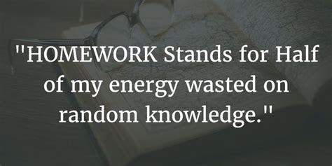 Funny Homework Quotes To Brighten Your Day