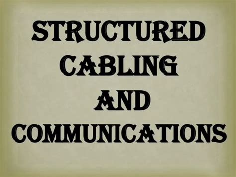 Ppt Structured And Network Cabling Dallas Powerpoint Presentation
