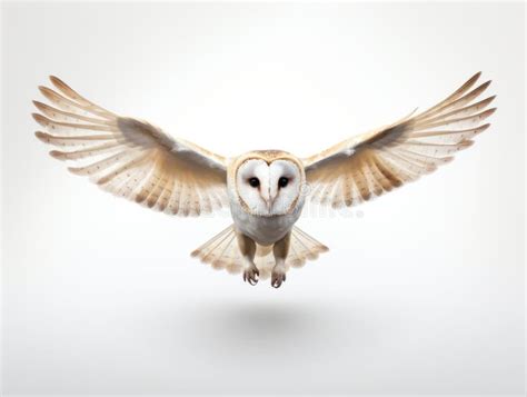 Mystical Flight Stunning Capture Of A Barn Owl In Mid Air Stock Illustration Illustration Of