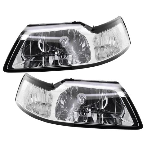 Headlights Head Lamps Left And Right Heavy Duty Abs Plastic Housing