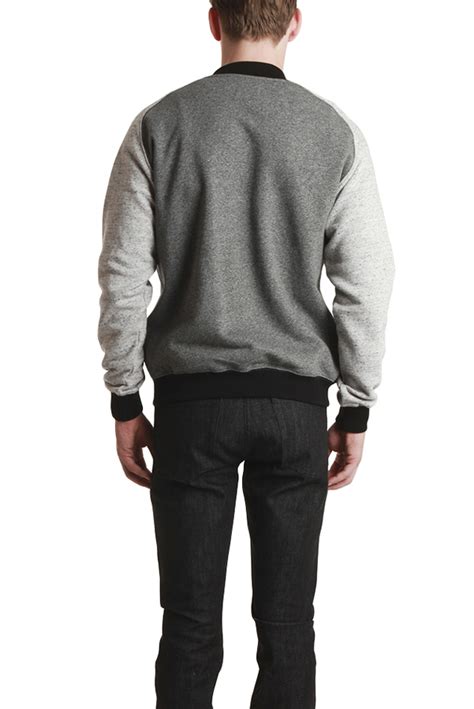 Shades Of Grey Knit Bomber Jacket 95 Blue And Cream Lookastic