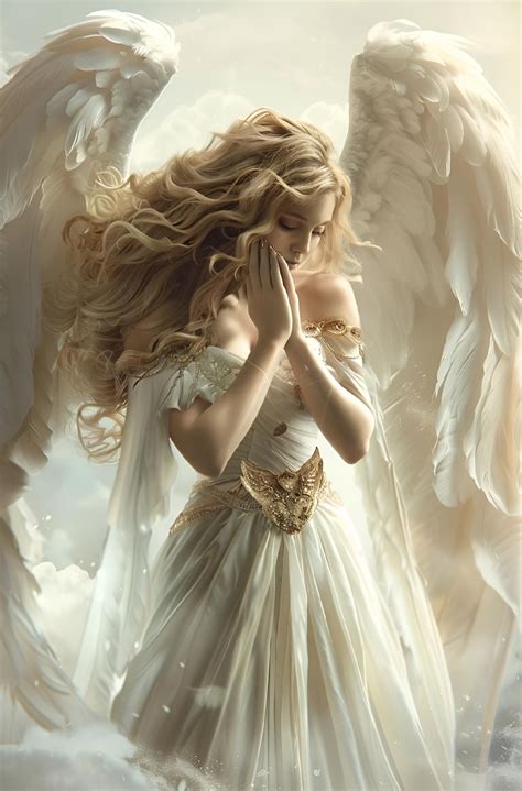 Heavenly Angel In White Gown Angel Pictures Beautiful Angels