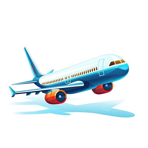 Avión Sobre Un Fondo Blanco Ilustración Vectorial Al Estilo De Dibujos