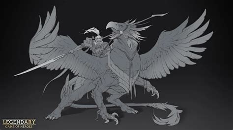 骑马狮鹫骑士 花瓣网