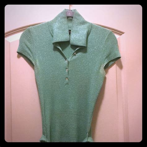 Mint Green Bebe Sparkle Top Gem