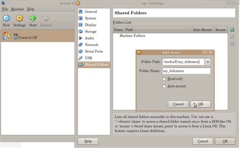load folder dari ubuntu host ke xp virtual guest ubuntu linux cara