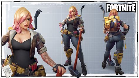 Fortnite Female Constructor Vitaliy Naymushin Character Art