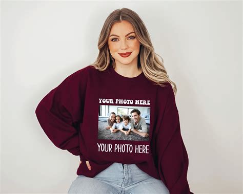 Custom Photo Sweatshirt Custom Sweatshirt Custom Picture Tshirt