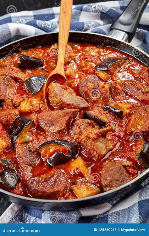 Khoresh Bademjan Recipe A Persian Eggplant Stew In A Thick Tomato