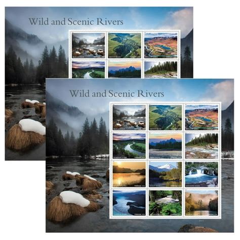 Wild And Scenic Rivers Usps Forever Postage Stamp 2 Sheets Of 12 Us