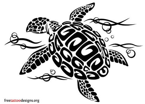 Sea Turtle Tribal Tattoo Designs