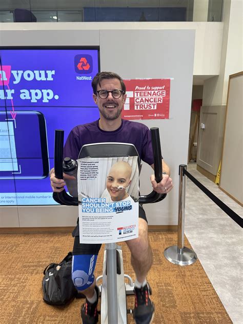 355km Logged For Teenage Cancer Trust This Lunchtime Supporting Natwest Group Colleagues At