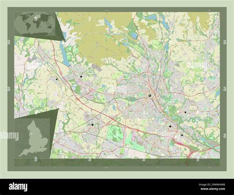 Bolton Administrative County Of England Great Britain Open Street Map Locations Of Major