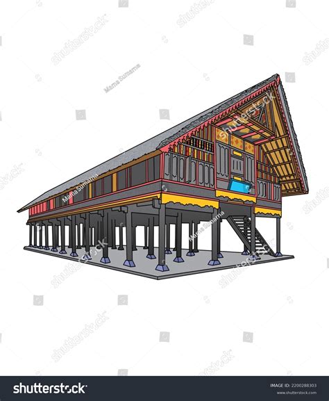 Aceh Traditonal House Indonesian Traditional House Stock Illustration 2200288303 Shutterstock