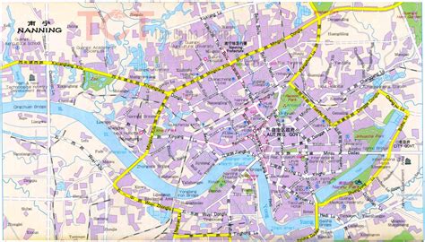 Nanning City Map Nanning Street Map Map Of Nanning China