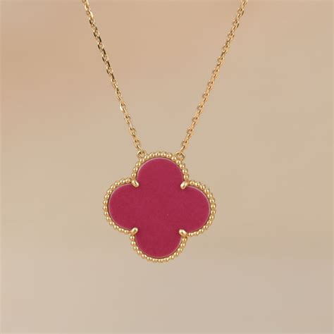 Van Cleef And Arpel Raspberry Pink Sèvres Porcelain Magic Pendant