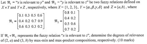 solved given two binary fuzzy relations r and m ﻿r t