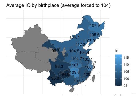 Iq By Chinese Province By Sebastian Jensen Sebjenseb