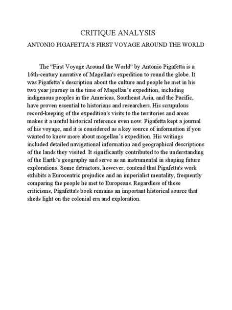 Critique Analysis Pdf