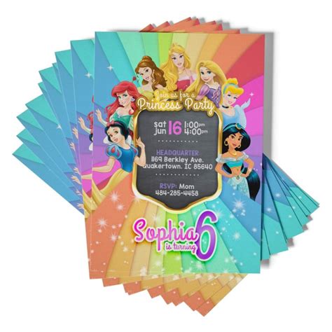Disney Princess Invitations