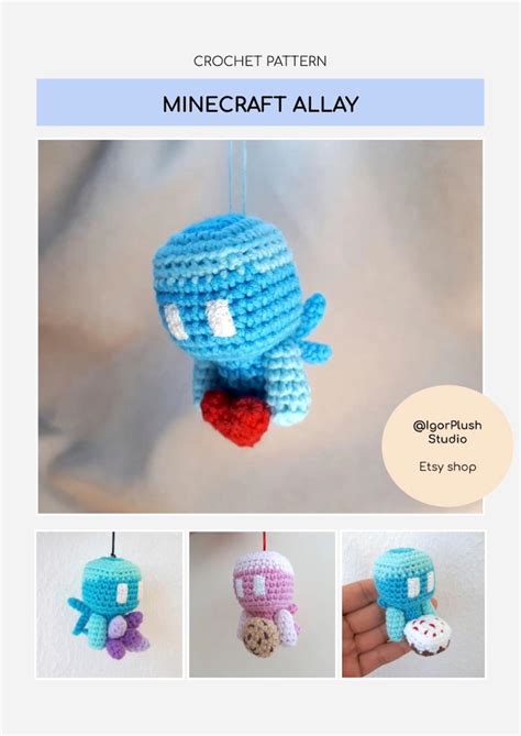 Crochet Pattern Minecraft Allay Minecraft Plush Amigurumi Etsy India
