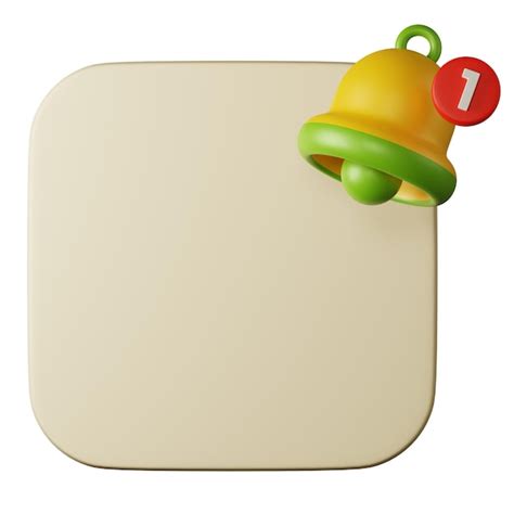 Premium Psd Bell Alarm Notification Alert On Blank White Board Icon