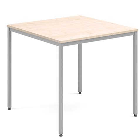 Square Flexi Classroom Table With Silver Powder Coated Steel Frame