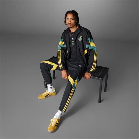 Mens Clothing Jamaica Originals Track Top Black Adidas Kuwait