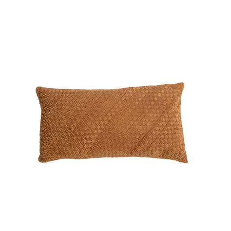 Waffle Suede Lumbar Pillow Camel Luzia