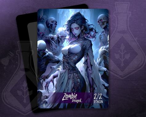 Decayed Zombie Token For Tcg Gorgeous Full Custom Art Scary Crypt