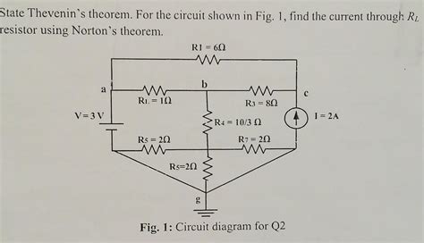 Solved State Thevenins Theorem For The Circuit