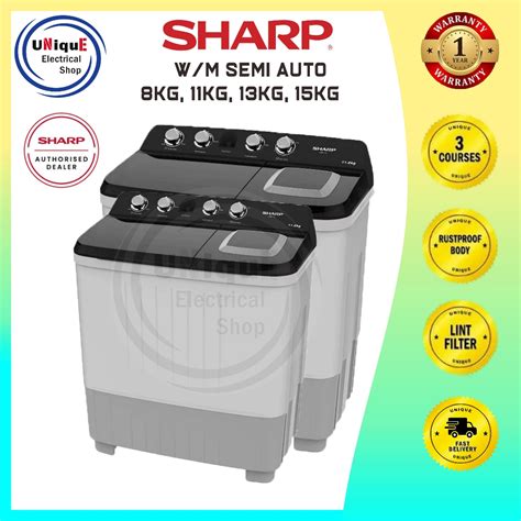 Sharp Semi Auto Washing Machine 8kg11kg13kg15kg Mesin Basuh Manual