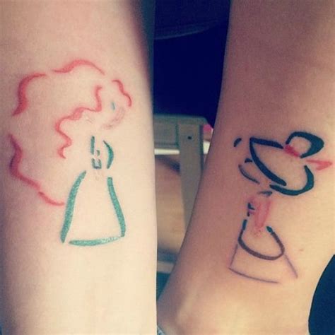 20 Disney Tattoos To Celebrate Your Magical Friendship Friend Tattoos