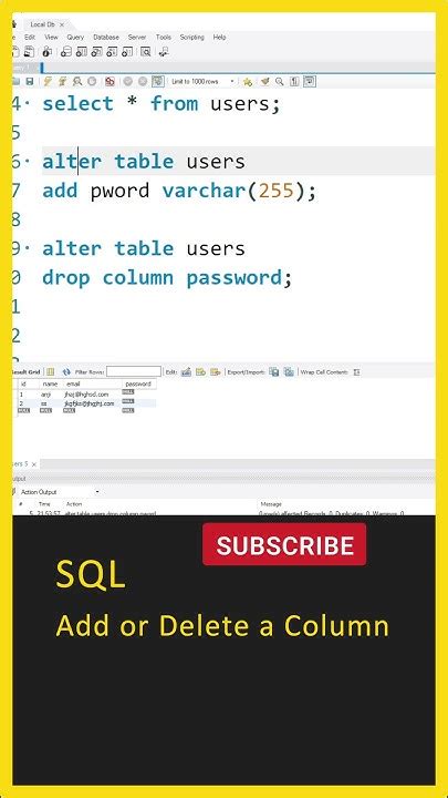 Sql Tutorial For Beginners Add Delete Column Sql Full Course In Telugu Sql Course Learn