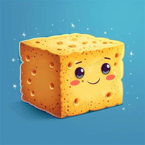 Sponge Cartoon Vector Icon Illustration Premium Ai Generated Image