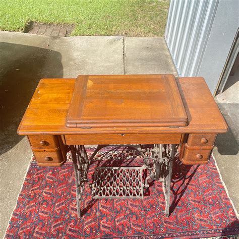 Vintage Singer Sewing Machine Work Table For Sale At 1stdibs Old