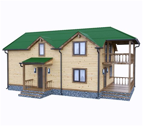 Simply wooden house 2 3D Model $3 - .max .fbx .obj .prj - Free3D