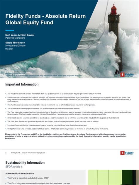 Fidelity Absolute Return Global Equity Fund Pdf Investment Fund